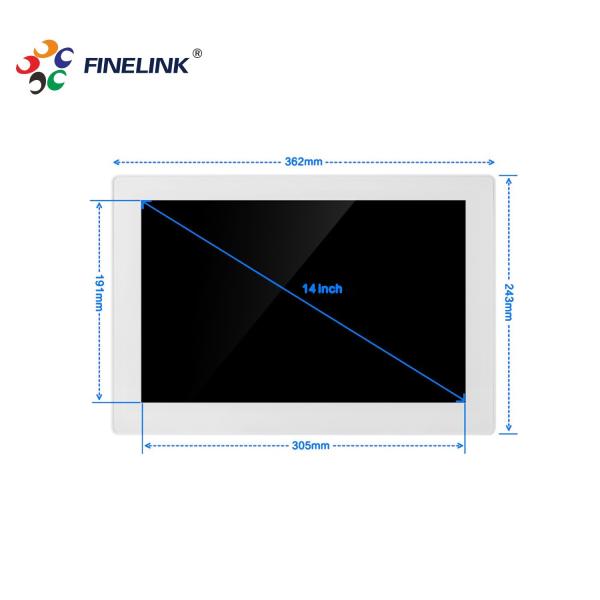 Quality Embedded LCD Touch Screen Monitor 14 Inch Wall Mounted Capacitive for sale