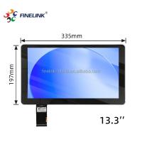 China 13.3 Inch PCAP Capacitive Touch Panel with EETI ILITEK Controller for Industrial TFT LCD Display for sale