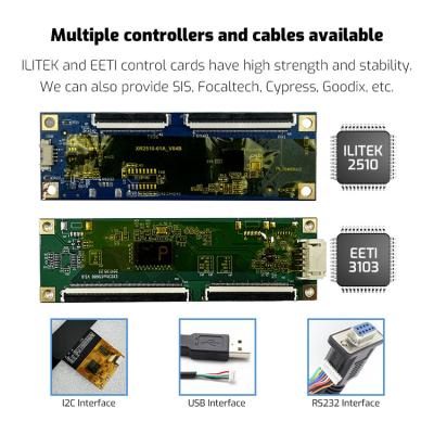 China Multi-Touch 7 10.4 14 17.3 19 24 27 65 Inch Waterproof PCAP Touch Screen Overlay Kit with EETI ILITEK Controller Options for sale