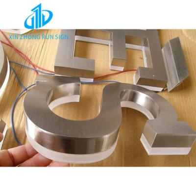 China Custom company logo 3d illuminated logo metal back lit signage led logo sign backlit light for sale