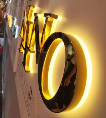 China Customized Illuminated outdoor Light Led Letter  wall Sign 3d Acrylic Light Up Custom Logo 3d led backlit letter sign for sale