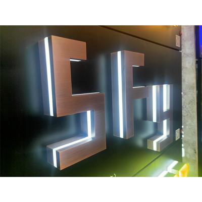 Embossing Outdoor Logo Signage Stainless Steel Acrylic Sign 3d Backlit Light Sign Led Letters