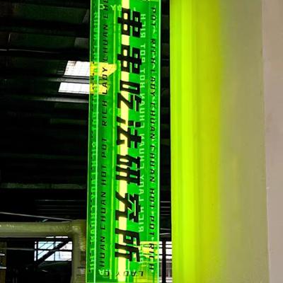 China Color acrylic light box custom three-dimensional character LOGO signboard four way display shop recruitment billboard for sale
