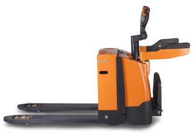 China Electric Pallet Truck/Pallet Jack 2.5Ton, Stand on/Pedstrian Type with FREI Tiller and CURTIS controller for sale
