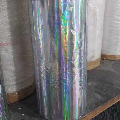 China 15mic 17mic 18mic BOPP Plastic Roll Laser Holographic Film with Primer Coating for sale