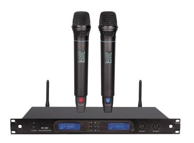 China excellent quality 9008 wireless microphone system UHF PLL 200 channels selectable FM black for sale