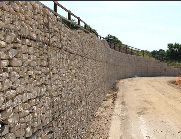 Gabion flood protection application