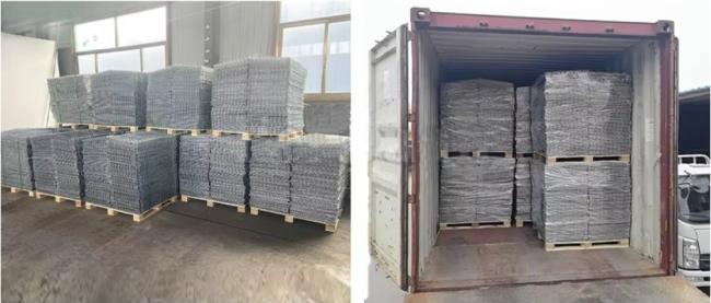 Gabion loading process