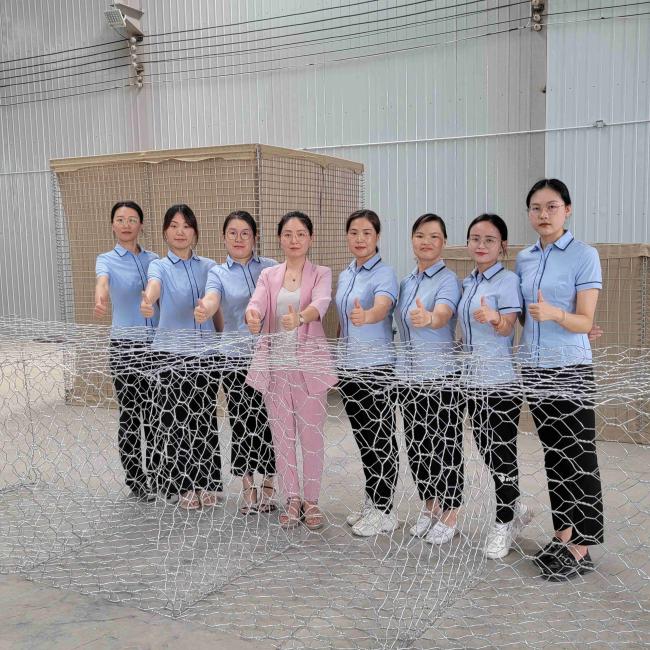 Heavy-duty woven gabion cage for hydraulic engineering applications