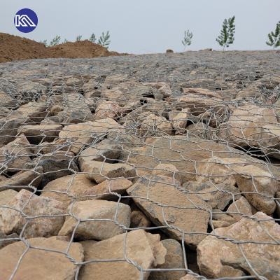 China Woven Gabion Mesh Box 3.05mm Thick 80x100mm Hole For River Erosion Retaining Wall for sale