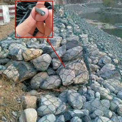 China Double Twisted Hexagonal Woven Gabion Boxes 2X1X1m for flow regulation for sale