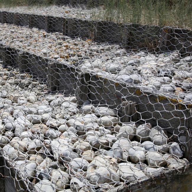 Gabion wall installation example
