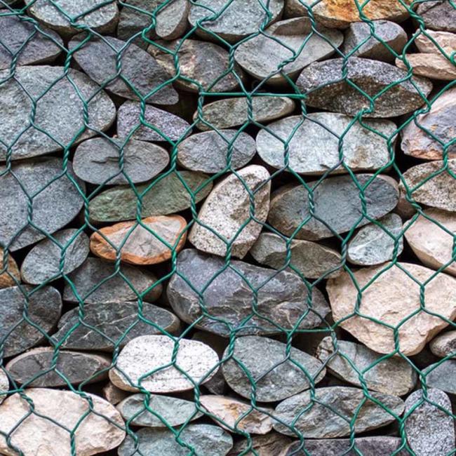 Gabion wall in flood control application