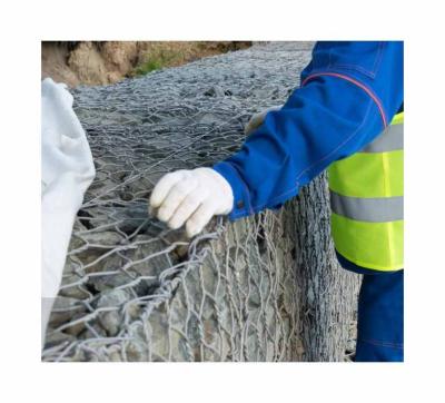 China Hot Dip Galvanized Gabion Basket with Hexagonal Weaving Mesh for River Bank Protection for sale