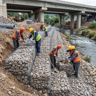 China China Gabion Low Price Hot Dip Galvanized 80*100mm Hexagonal PVC Gabion Boxes for sale
