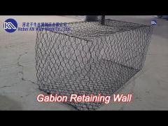 80*100mm, 2*1*1m galfan coated durable metal wire mesh filled with stone for gabion retaining wall