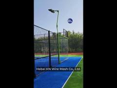 standard model outdoor padel tennis court glass welded wire mesh fence for padel field