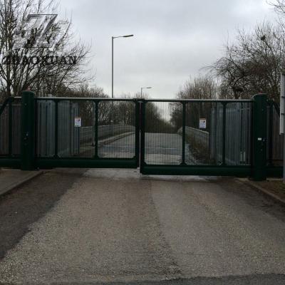 China Galvanisiertes PVC beschichtete das Schieben des Zauns Gate System Dip galvanisierte zu verkaufen