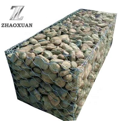 China Rostfreier verzinkter sechseckiger Gabionenkasten 80x110mm 100x120mm zu verkaufen