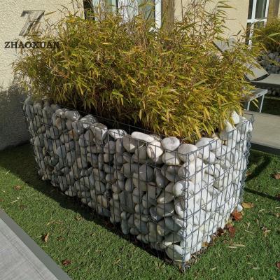 China 80 × 100 gegalvaniseerde metalen decoratieve schanskorfmanden Gabion stenen kooi Te koop