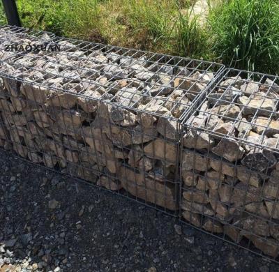 China 80 × 100 gegalvaniseerde metalen decoratieve schanskorfmanden Gabion stenen kooi Te koop