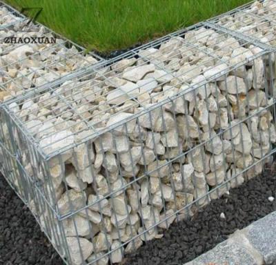 Cina Cestino in gabbione saldato con paesaggio zincato 100x80x50 cm per pietra in vendita