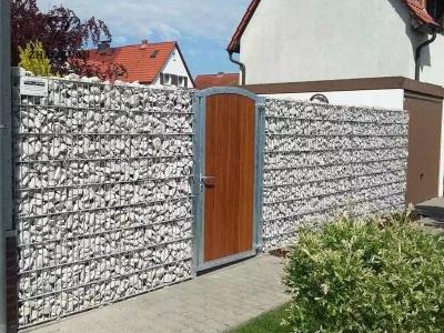 Cina Cestino in gabbione saldato con paesaggio zincato 100x80x50 cm per pietra in vendita