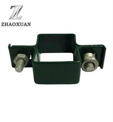 Cina Accessori per pali da recinzione Clip quadrate in ferro Raccordi di fissaggio in vendita