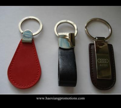 China Promotional gift classic custom leather keychain promotional item metal keychain for sale