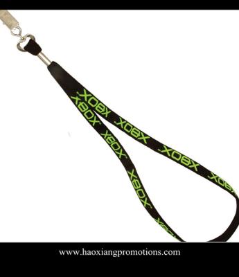 China black color heat transfer printing logo 10*900mm nylon lanyard for sale