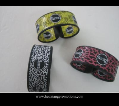China costom colorful printed silicone slap wristband wristband/slap bracelet/silicone bracelet for sale