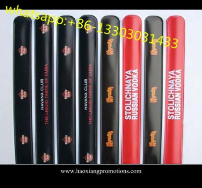 China 2016 newest high quality promotional gift silicone custom slap wristband with your message for sale