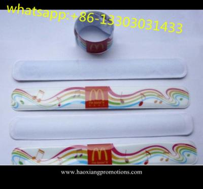 China Factory directly custom single color silicone slap ruler bracelet/ wristband/ rubber band for sale