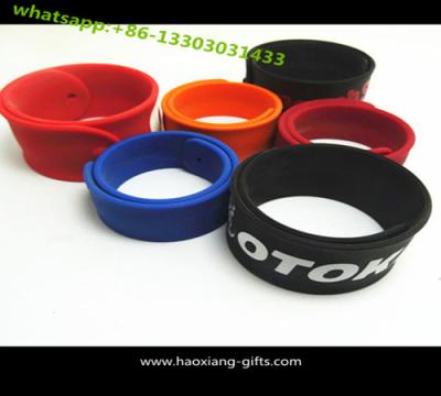 China Hot new product for 2015 hot selling novelty Custom Slap Wristbands Sport Slap Bracelet for sale