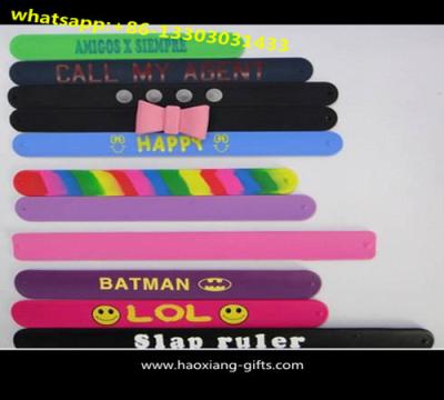China New Products Top Quality Logo Colorful Printed Customized Logo Reflective Slap wristband for sale