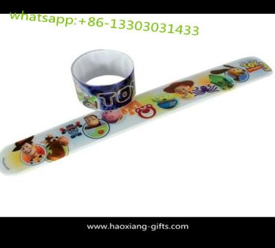 China 2016 wholesale cheap snap slap wrap/promotional kids reflective slap wristband/custom band for sale