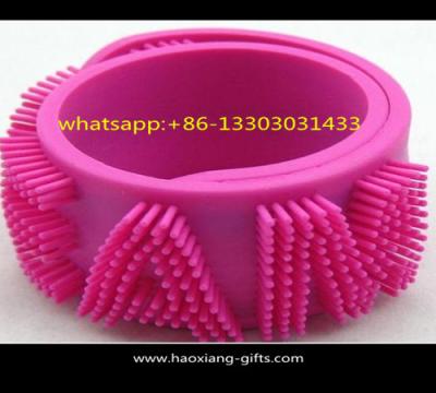 China Wholesale 1inch as your design Colourful Split Silicone slap wristband/bracelet for sale
