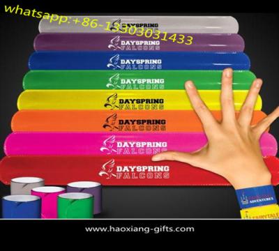 China Factory directly sale custom single color silicone slap ruler bracelet / slap wristband for sale