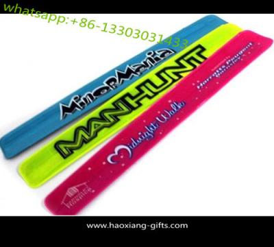 China new logo oem custom silicon slap wristband,brand name printed anti mosquito slap wristband for sale