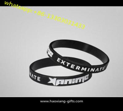 China Supply Cheap promotion gifts black silicone wristband/bracelet 202*12*2mm for sale