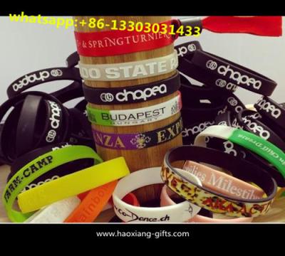 China Cheap Custom design Silicone Wristbands/Bracelets 1/2 inches for Basketball Player for sale
