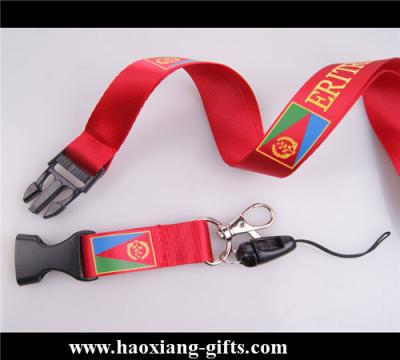 China 20*900mm eco-friendly heated transfer logo printed lanyard with metal buckle for sale