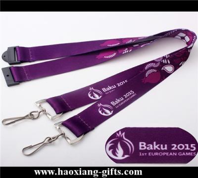 China 20*900mm factory direct price sublimation printing lanyard with metal buckle for sale