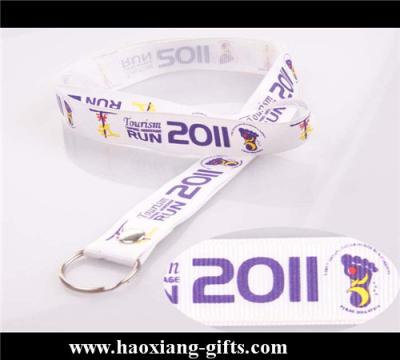 China customized logo white color 20*100mm Christmas gift for polyester lanyard for sale
