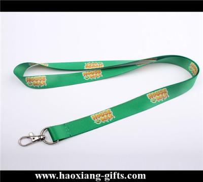 China Attractive decorative green color 20*900mm polyester printed lanyards for sale