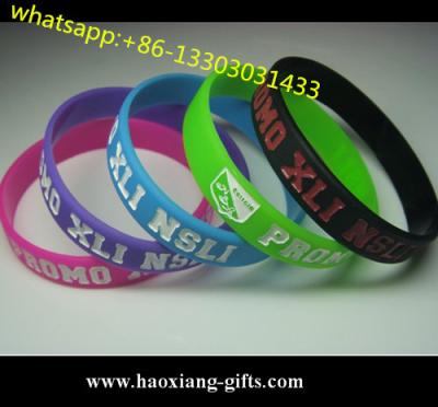 China President selection custom embossed/ debossed silicone wristband silicone bracelet for sale