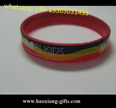 China wholesale 1/2 inch 1 inch OEM letter printed silicone energy bracelet /wristband for sale