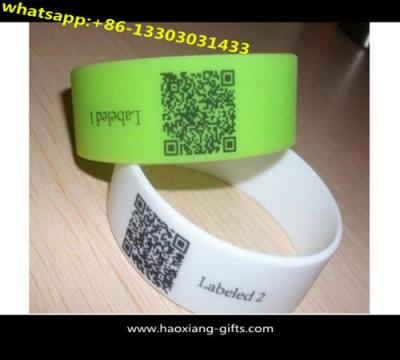 China China Regional Feature and Printed Technique road id qr code silicone bracelet for sale