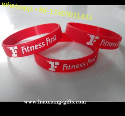 China debossed logo and text Theme for Wedding Decoration & Gift Use Silicone Wristbands for sale