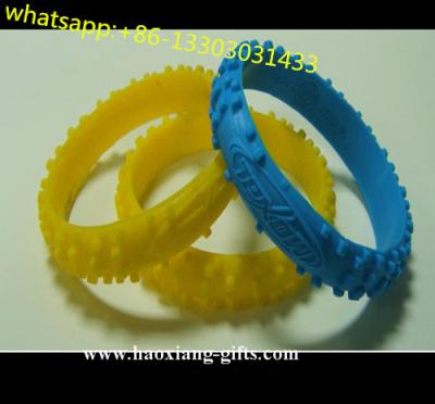 China Printing logo TIE DYE colors adjustable personalized silicone bracelets for sale